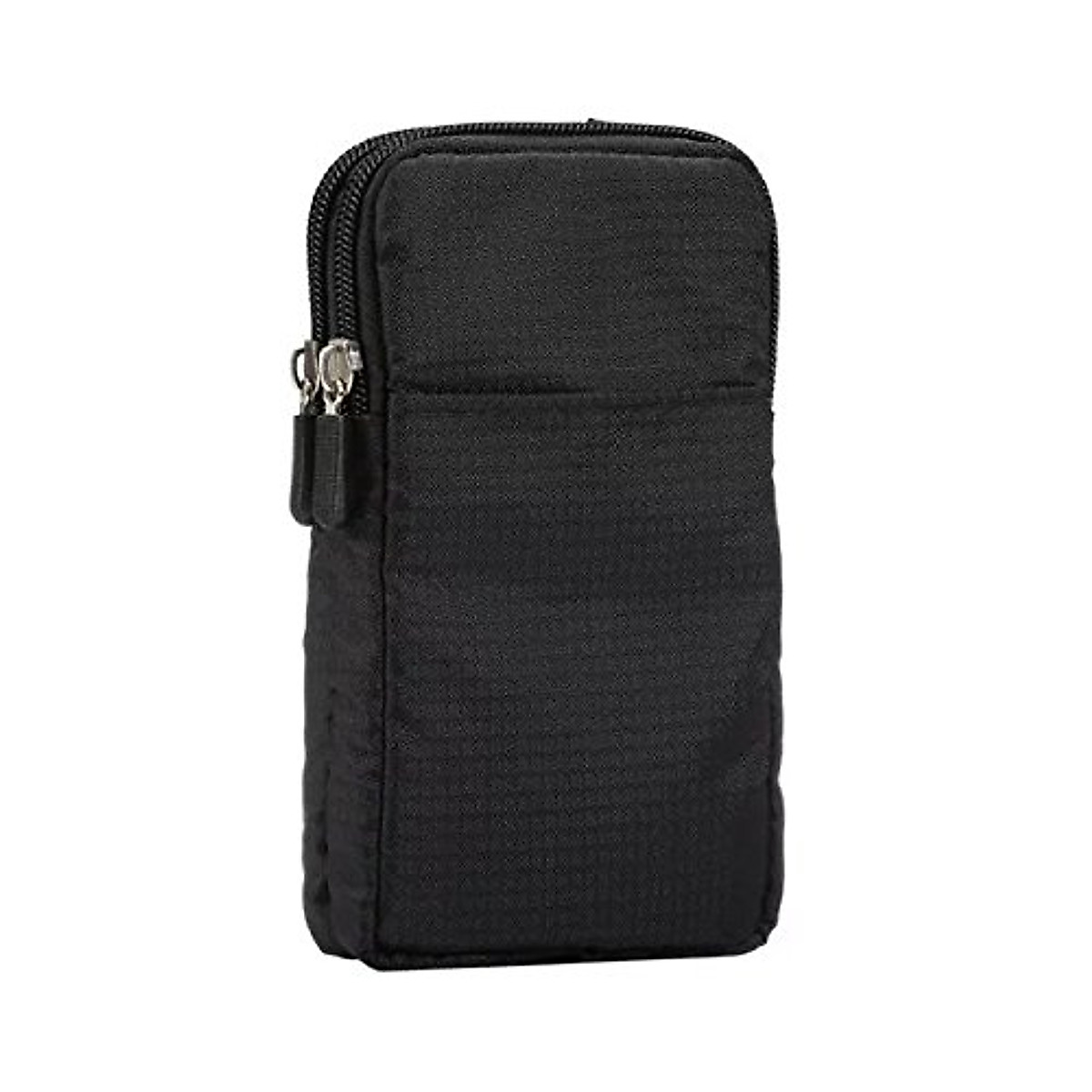 PT Universal Multipurpose Carry Case Pouch Nylon Sporty Smartphone Holster Belt Clip Waist Bag For Iphone 7 Plus Samsung Galaxy S7 Edge Note 5 Iphone 6S (Black)