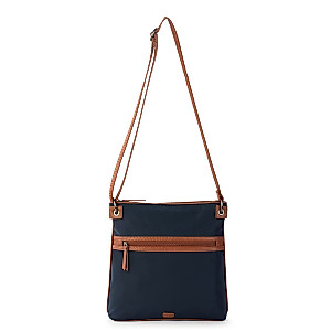The Sak Esperato Nylon Flat Crossbody in Eco Twill, Adjustable Repreve Webbing Strap, Navy