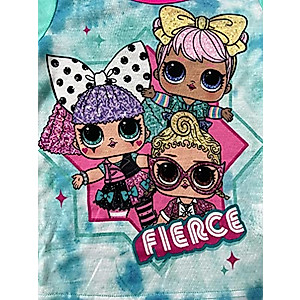 L.O.L. Surprise! Girls 2 Piece Pajama Set, Short Sleeve Shirt and Shorts Set (as1, numeric, numeric_6, regular, Fierce)