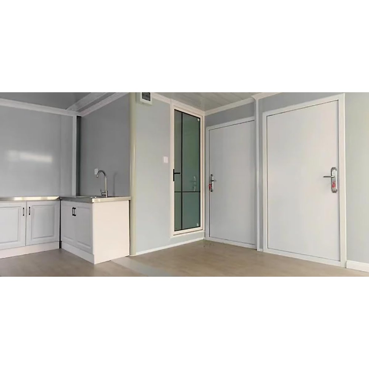 Generic Portable Folding House Container Tiny Homes prefab Home with Toilet, Sink, Shower, Folding Rooms Cabinets, Windows,., Customize