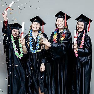 TSMJUWND Hawaiian Leis 50 Counts Hawaii Flower Leis for Adults and Kids Luau Party Decorations