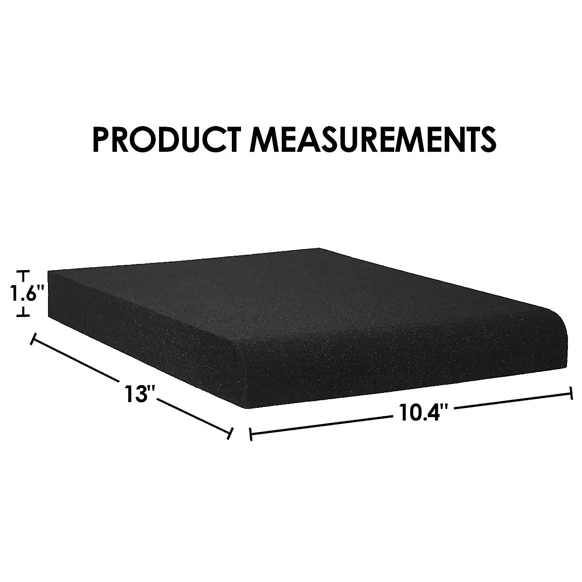 Studio Monitor Isolation Pads - Suitable for 6.5"- 8" inch Speakers - Large Speaker Isolation Pads Fit Most Desktops - High-Density Acoustic isolation Foam - Angled Speaker Foam Stand - 2 Speaker Pads