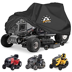 Zettum Riding Lawn Mower Cover - Lawn Tractor Covers Waterproof & Heavy Duty, 600D Outdoor Mower Cover Universal fit with Storage Bag for John Deere, EGO, Toro, Craftsman, Husqvarna, Honda and More