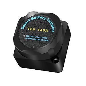 MaySpare 12V 140Amp Voltage Sensitive Relay VSR Double Battery Automatic Charging Relay Dual Smart Battery