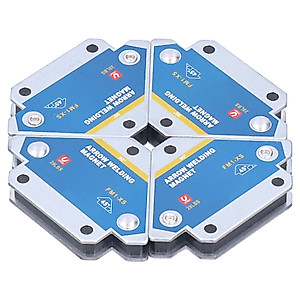 BORDSTRACT 4Pcs Welding Magnetic Holder 28lbs Arrow Welder Magnet Fixing Holding Tool Set Kit for Welding of Steel Plates, Iron Plates, Steel Pipes, Steel Bars, etc