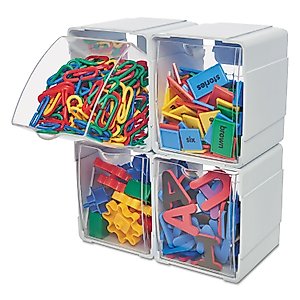 DEF421103 - Tilt Bin Interlocking 4-Bin Organizer