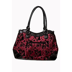 Lost Queen Women's Purse Handbag Shoulder Bag | Gothic Dark Goth Victorian (Call of the Phoenix Burgundy)