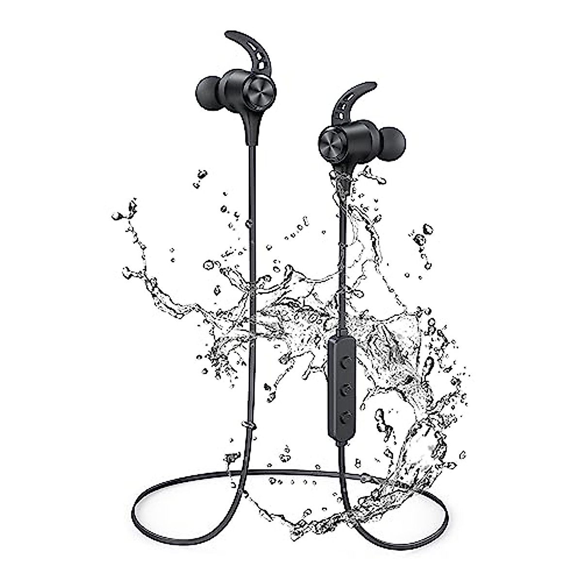 Bluetooth Headphones, Bluetooth 5.2 Stereo aptX Wireless Earbuds Bass Magnetic Neckband IPX7 Waterproof Bluetooth Earbuds Bulit-in Mic with 24H Playtime, Lightweight Earphones for Sport, Gym, Running