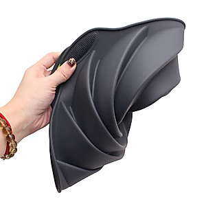 BesoAbrazo 9 Inch Silicone Bundt Cake Pan, Baking with Perfect Shape, Nonstick Savarin Mold, Easy Grip Sturdy Handle, Dark Grey