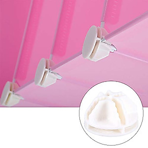 OUNONA 20 Pcs Small Grid Cube Connector Plastic Connectors for Wire Cube Storage Shelving (White)