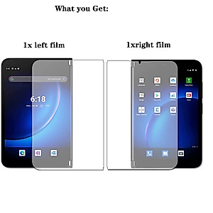 BYIUIHS 2 PCS Screen Protector Designed for Microsoft Surface Duo 2, Left Screen and Right Screen Protector Film High Definition Clear Shield TPU