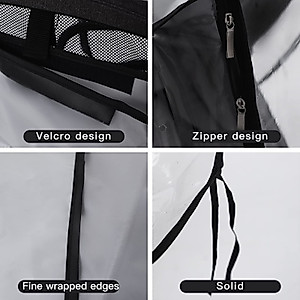 Universal Stroller Rain Cover, Outdoor Baby Travel Stroller Accessory Weather Shield, Umbrella Stroller Cover Clear Rain Cover for Rain, Snow and Wind Weather