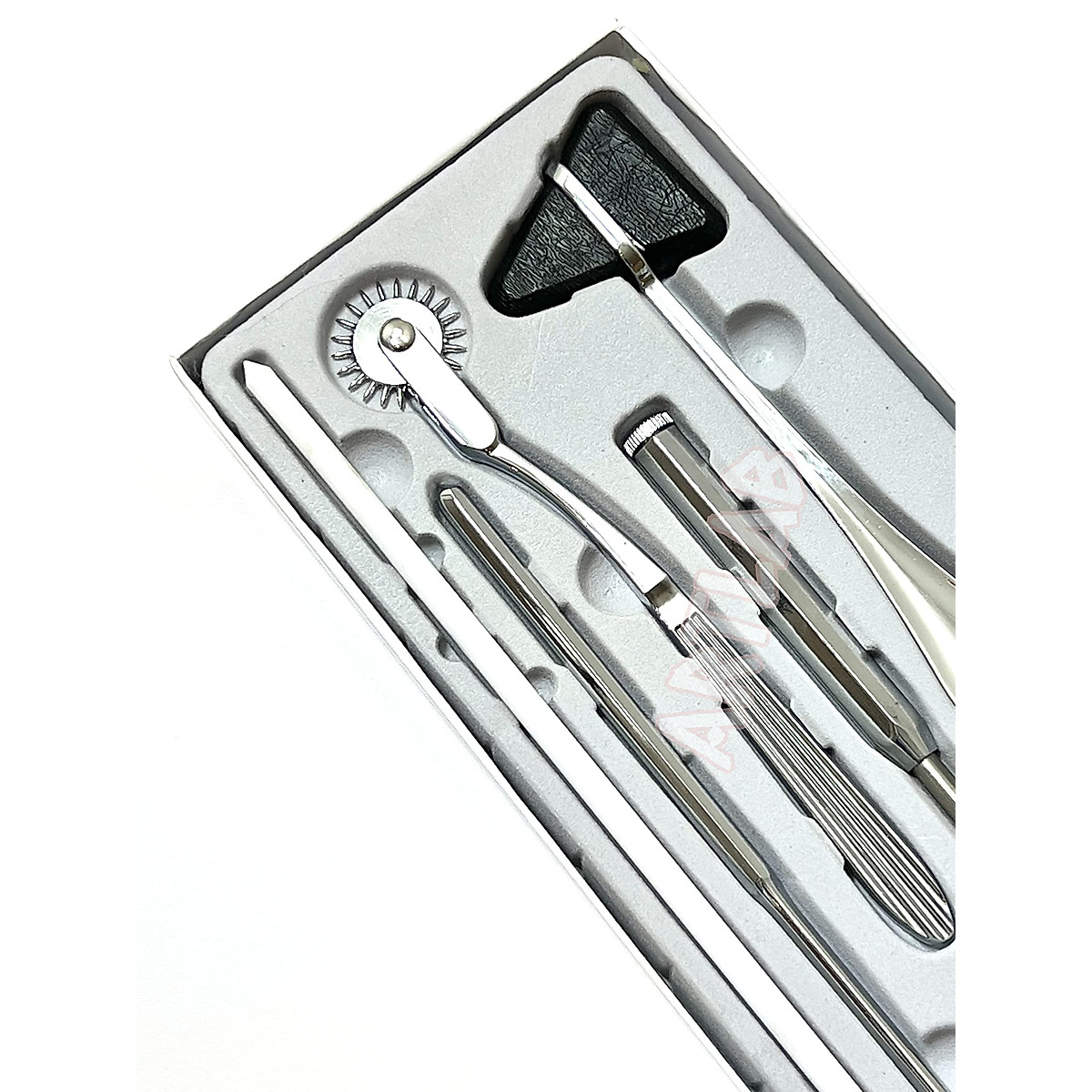 ArTLab-Neurological Percussion Set-Reflex Hammer Instrument Set, Includes Pinwheel, Babinski Hammer,Taylor Buck Hammer,Diagnostic Kit for Nurses,EMS,Students (Set of 7 Black)