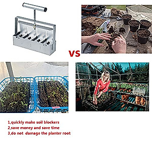 Manual Soil Block Maker Micro Soil Blocker Set (4 Soil Blocker)