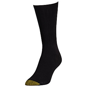 GOLDTOE womens Ribbed Crew Socks, 6 Pairs casual socks, Flannel/Chambray Assorted, Medium US