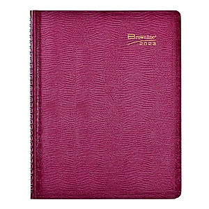 Brownline 2023 Essential Weekly Planner, Appointment Book, 12 Months, January to December, Twin-Wire Binding, 11" x 8.5", Red (CB950.RED-23)