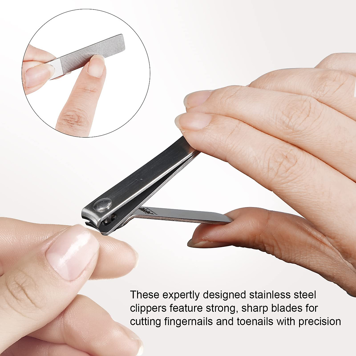 Mini Travel Nail Clippers Kit,Mini Travel Manicure Set,Super Sharp and Sturdy,Both for Men and Women Stylish German Quality Stainless Steel (Gift Boxed) (5Pcs Set)