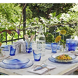 Bormioli Rocco Set Of 2 Moresca Bottles, 33.75 Oz. Clear Textured Glass, With Swing Top Hermetic Lid, Leak Proof Water Bottle, Dishwasher Safe, Made In Italy