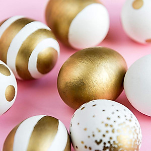 SallyFashion 30 PCS White Plastic Eggs Paintable Easter Eggs Fake Eggs for Crafts Easter Hunts Basket Fillers Easter Gift and Party Favor