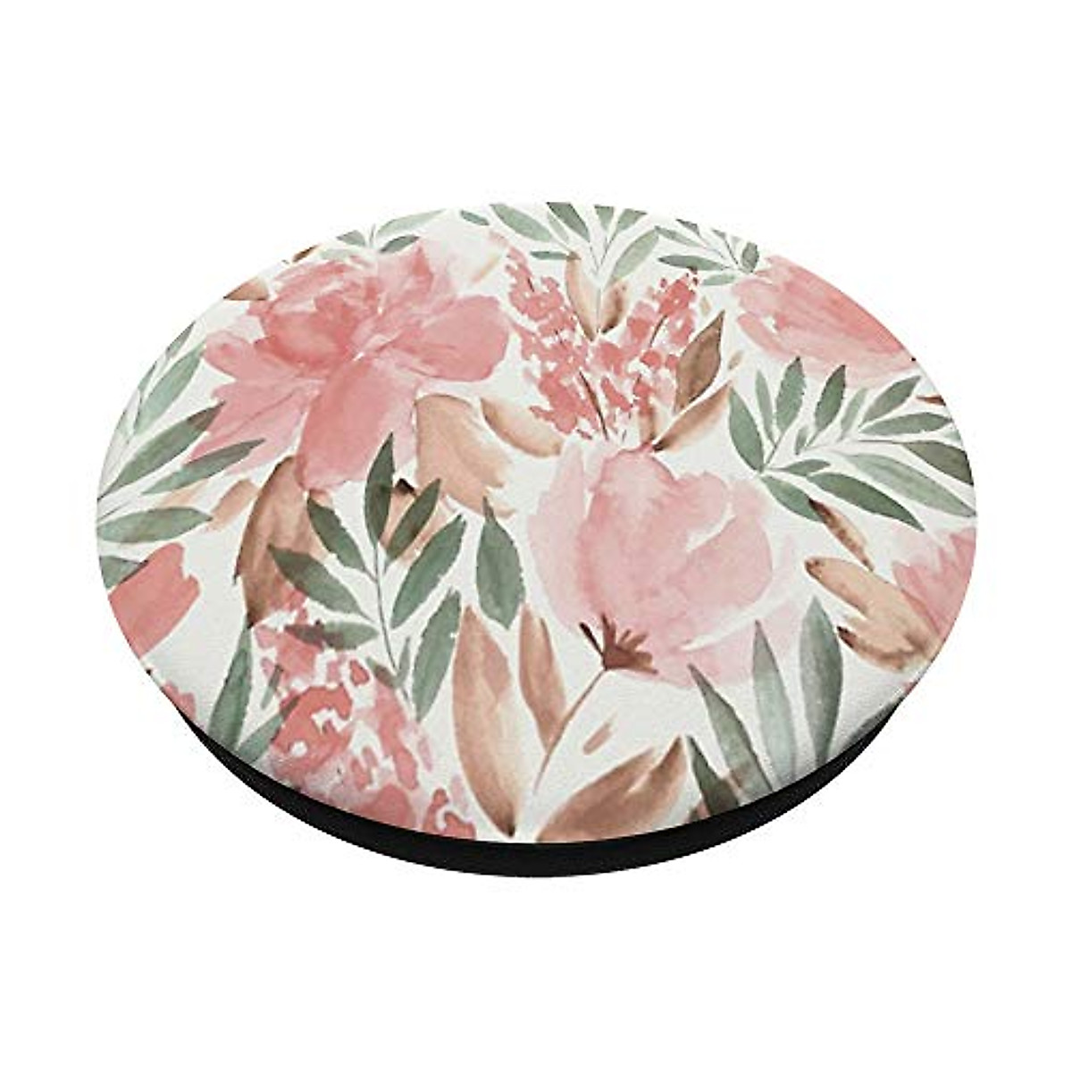 Pastel Pink Flower Pattern, Watercolor Floral Petals Blossom PopSockets PopGrip: Swappable Grip for Phones & Tablets