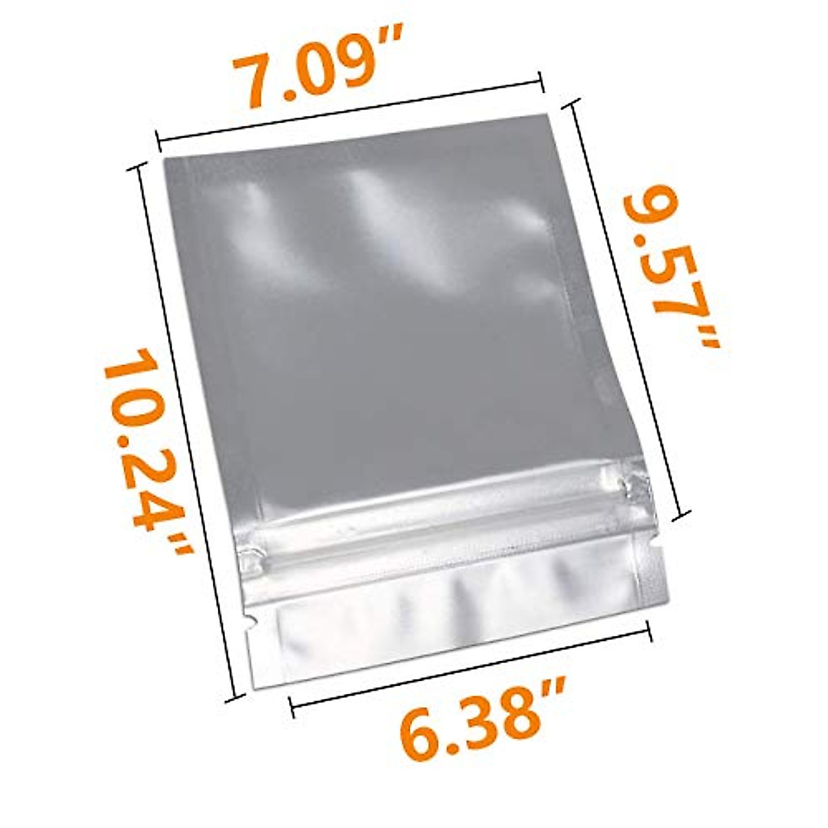 7.1x10.2" Candy Bags, 100PCS Stand Up Aluminum Foil Bags,Smell Proof Bags,Reclosable Airtight Foil Bags,Reusable Food Pouches Bags with Zip Lock,Sealable Treat Bags for Snacks Beans Coffee Dry Fruit