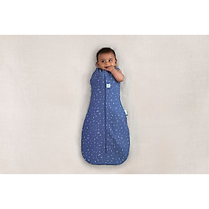ergoPouch 1 tog Baby Sleep Sack 0-3 Months - Baby Sleeping Sack for Warm & Cozy Nights - Cocoon Swaddle Sack Baby Keeps Calm & Relaxed (Night Sky)