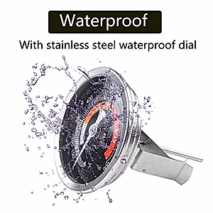 DOLAMOTY Upgrade Replacement Thermometer for Big Green Egg Grill with 3.3" Large Dial,Temperature Gauge for Big Green Egg Accessories 150-900°F with Waterproof and No-Fog Glass Lens