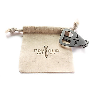 Pryclip Tie Clip Bottle Opener - Polished Stainless Steel Tie Clip with Gift Bag