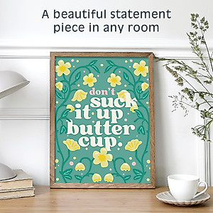 Pink Picasso Kits Self Care Collection Paint by Number for Adults & Beginners | DIY Unique 8x10 Canvas Painting Kits | Color by Numbers Arts Paint Canvas for Teens | Don't Suck it Up Buttercup