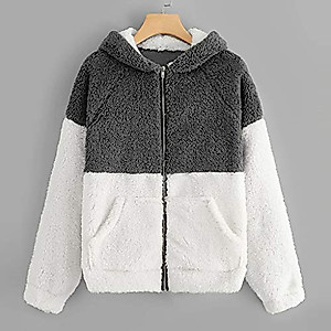 Women Full Zipper Hooded Sweatshirt Winter Hoodies Coat Fleece Hooded Pullover With Pocket Warm Hooded Jacket