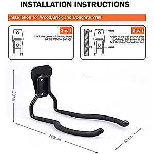 2Pcs Garden Power Tool Hanger String Trimmer Hangers, Weed Eater Wall Mount, String Trimmer Hanger Garage, Weedeater Hanger Garage, Perfect for Garage Tool Organizers and Storage, No Trimmer