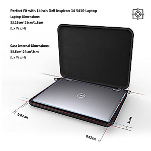Smatree 14inch Hard Laptop Sleeve for 14inch Dell Inspiron 14 5425 5420 7425 Case, HP Pavilion x360 14inch Sleeve, Samsung Galaxy Book 3 2023 14inch Laptop Case(Not Fit with Other 14inch Laptop!)