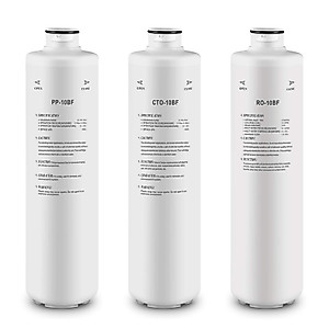Replacement Filters Set for Geekpure 3-Stage Countertop RO Water Filter System T03