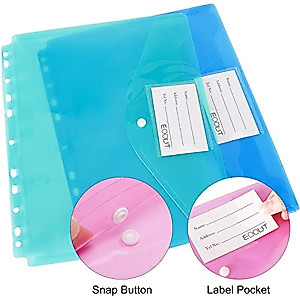 Organize with 30 EOOUT Binder Pockets | Durable, 11-Hole