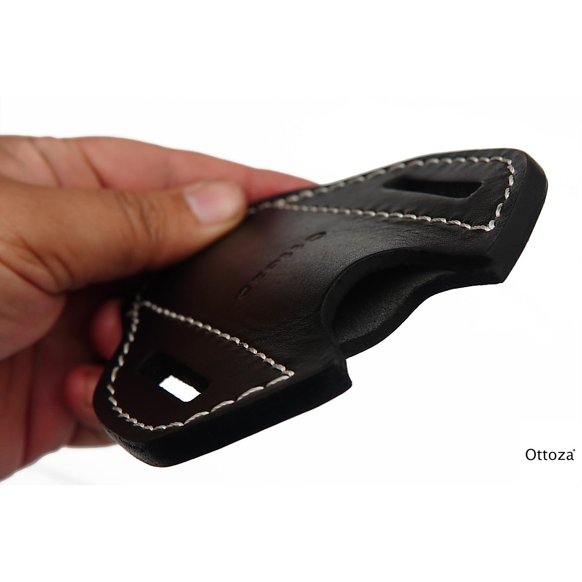 Ottoza Leather Knife Sheath for Belt Vertical Knife Sheath 5" Leather Pocket Knife Sheath Leather Folding Knife Sheath 5 inch Knife Sheath Pocket Knife Holster Pocket Knife Holder TOP Grain Leather No:70