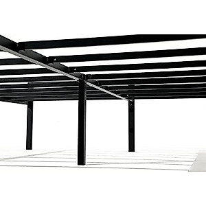 Mofesun Metal Bed Frame Full - Black Metal Platform Bed 14 Inch with Storage, Heavy Duty Easy Assembly No Box Spring Needed (Full)