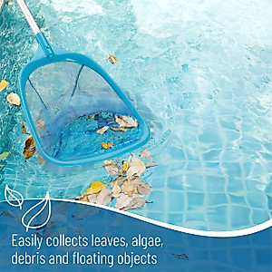 UNCO- Pool Skimmer Net with Pole, 25", Hot Tub Skimmer Net, Leaf Skimmer with Pole, Pond Skimmer Net, Pool Net with Pole, Pool Skimmer Net with Pole, Pool Nets for Cleaning with Pole