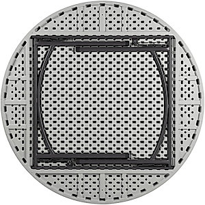 Lorell Banquet Folding Table - Round Top x 60" Table Top Diameter - 29.3" Height - Platinum/Gray