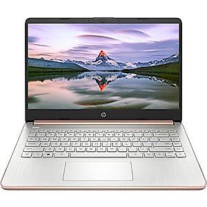 HP Stream 14in HD Display, Intel Celeron N4120 Dual-Core Processor 16GB DDR4 RAM 128GB Storage (64GB eMMC+64GB Card) HDMI WiFi Webcam Bluetooth 1-Year Microsoft 365 Win11 Rose Gold, W/GaLiMu