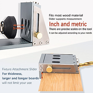 GDDGHS Pocket Hole Jig Kit Woodworking, Pocket Screw Jig with Drill Bits, Drill Jig for Angled Holes, Pocket Jig Hole Kit, Dowel Jig Kit Woodworking Tools