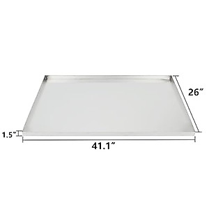 Confote Stainless Steel Replacement Tray for Dog Crate, 41.1"x26" Pet Cage Floor Pan Chew-Proof & Crack-Proof