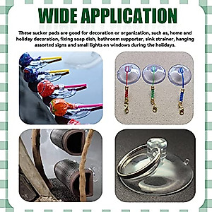 Keadic 80 Pcs 5 Sizes Rubber Clear Suction Cups Set, 2.5/3/3.5/4/4.5 CM Heavy Strength Anti-Collision Plastic Sucker Pad Without Hooks for Home Kitchen Bathroom Hanging