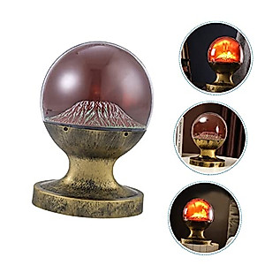 GANAZONO LED lamp Ornament Flickering Flame Lantern Cardboard Fireplace Electronic Flame Volcano Lantern Floating Candles Wand Remote Flame Effect LED lamp Wedding bar Light Plastic