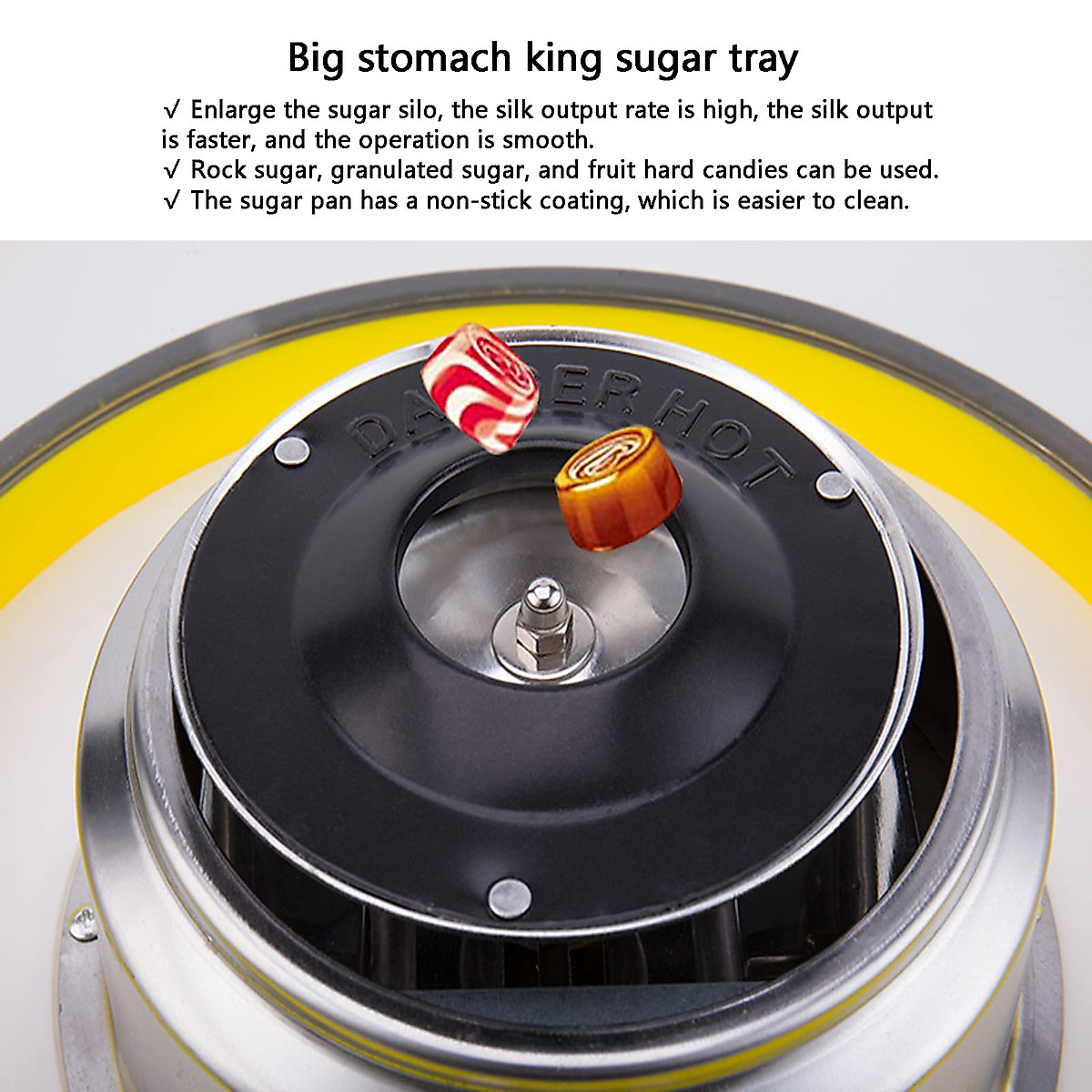 WLL-DP Mini Cotton Candy Machine, Electric Cotton Candy Maker, Homemade Sweets for Birthday Family Parties Activities, Chic Gift