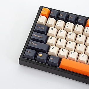 YUNZII KC84 84 Keys Hot Swappable Wired Mechanical Keyboard with PBT Dye-subbed Keycaps, Programmable, RGB,NKRO,Type-C Cable for Win/Mac/Gaming/Typist (Gateron Red Switch, Carbon Retro)