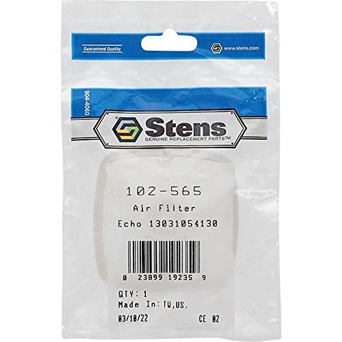 Stens New Air Filter 102-565 Compatible with Echo Most Older Style Trimmers, Hedge Trimmers and blowers 13031054130, A226001410, 130310-54130