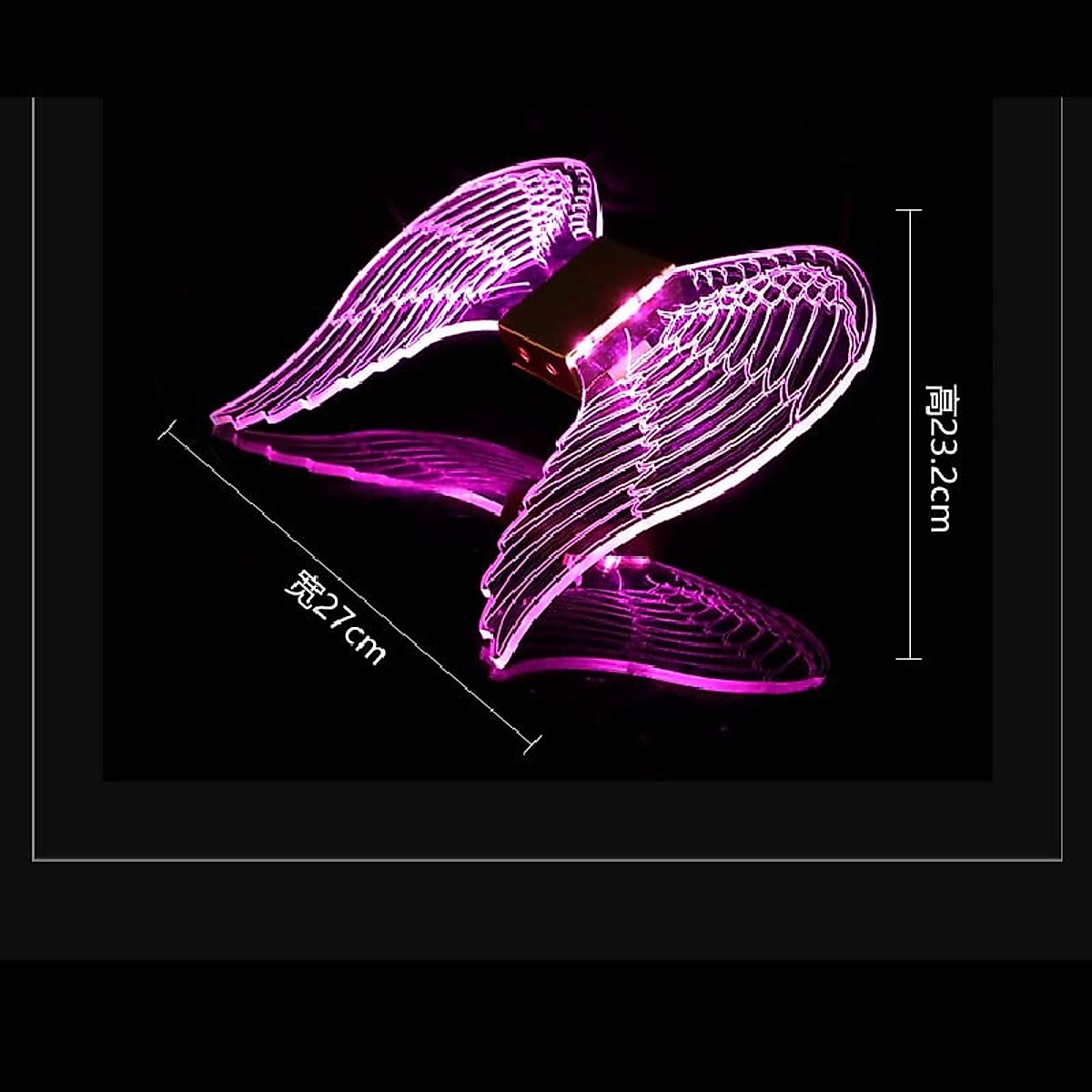 QUOXO Wings Bottle Lights LED Strobe Baton, Champagne Sparkler Light Flash Stick Service Bottle Topper Lamp for Bar Party Club (Pink)