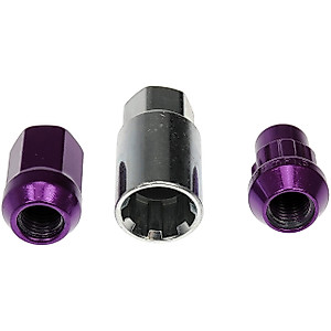 Dorman 713-375J Purple Acorn Wheel Nut Lock Set Compatible with Select Models, 20 Pack