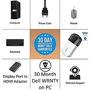 Dell Optiplex 7010 USFF Desktop Computer with Intel i5-3470S Upto 3.6GHz, HD Graphics 2500 4K Support, 8GB RAM, 256GB SSD, DisplayPort, HDMI, DVD, AC Wi-Fi, Bluetooth - Windows 10 Pro (Renewed)