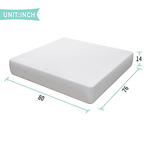 King Size Mattress, 14-inch, Gel Memory Foam, Medium-Firm, Bed in a Box, Cooling Sleep & Pressure Relief, CertiPUR-US
